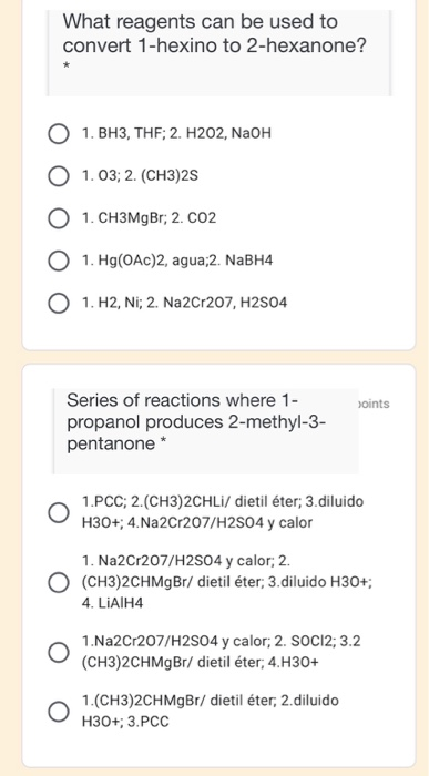 Solved What reagents can be used to convert 1-hexino to | Chegg.com