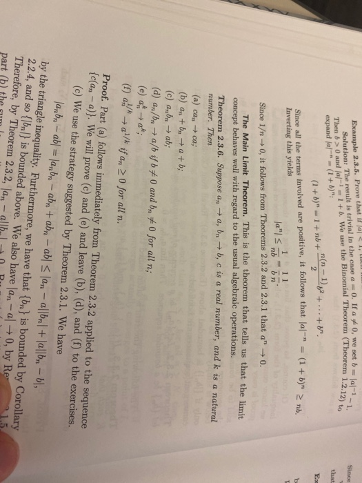 Solved 2.3, #7. Prove part (b) of Theorem 2.3.6 from the | Chegg.com Solved 2.3, #7. Prove part (b) of Theorem 2.3.6 from the | Chegg.com