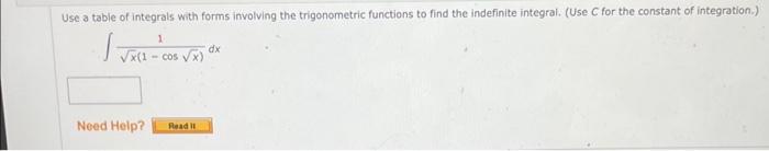 Solved Use a table of integrals with forms involving the | Chegg.com