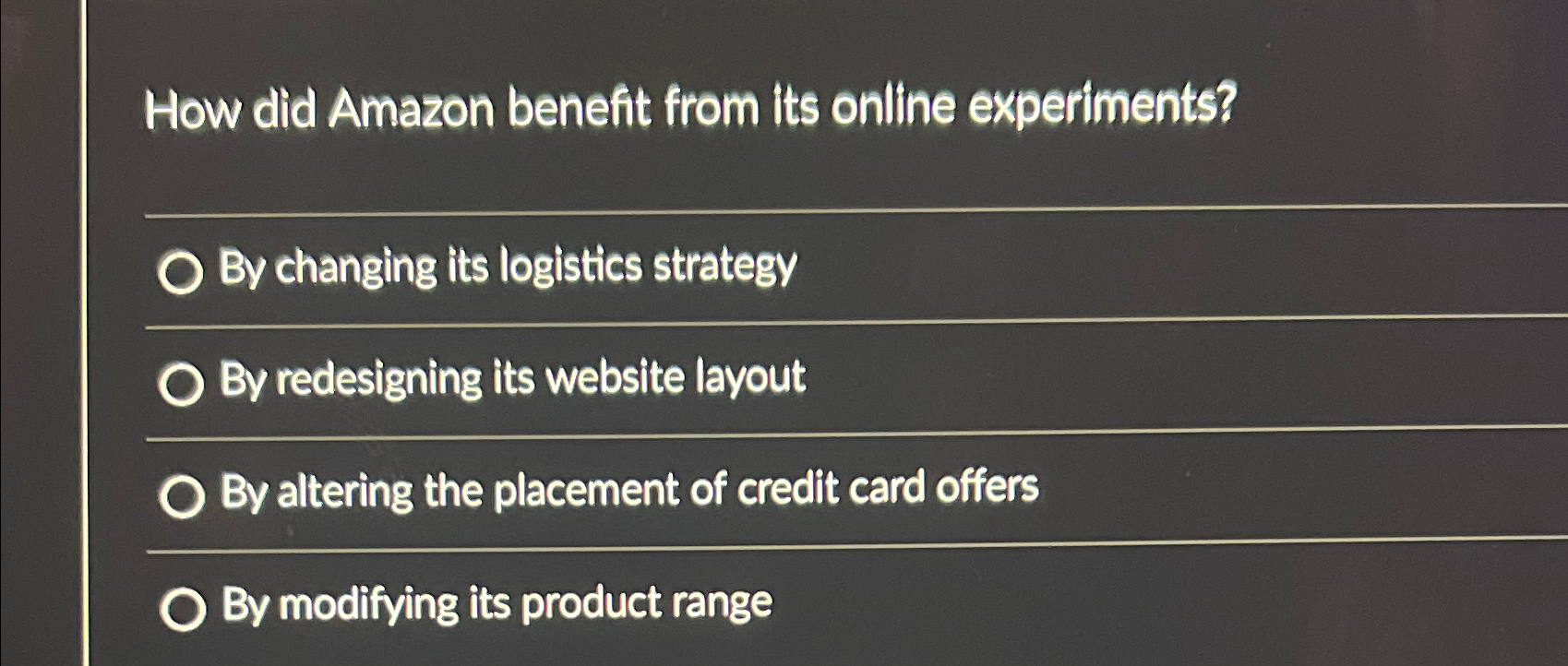 Solved How did Amazon benefit from its online experiments?By | Chegg.com