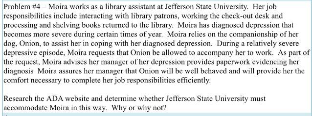 Solved Problem #4 - Moira works as a library assistant at | Chegg.com Solved Problem #4 - Moira works as a library assistant at | Chegg.com