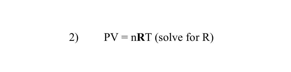 Solved ,PV=nRT (solve for R ) | Chegg.com