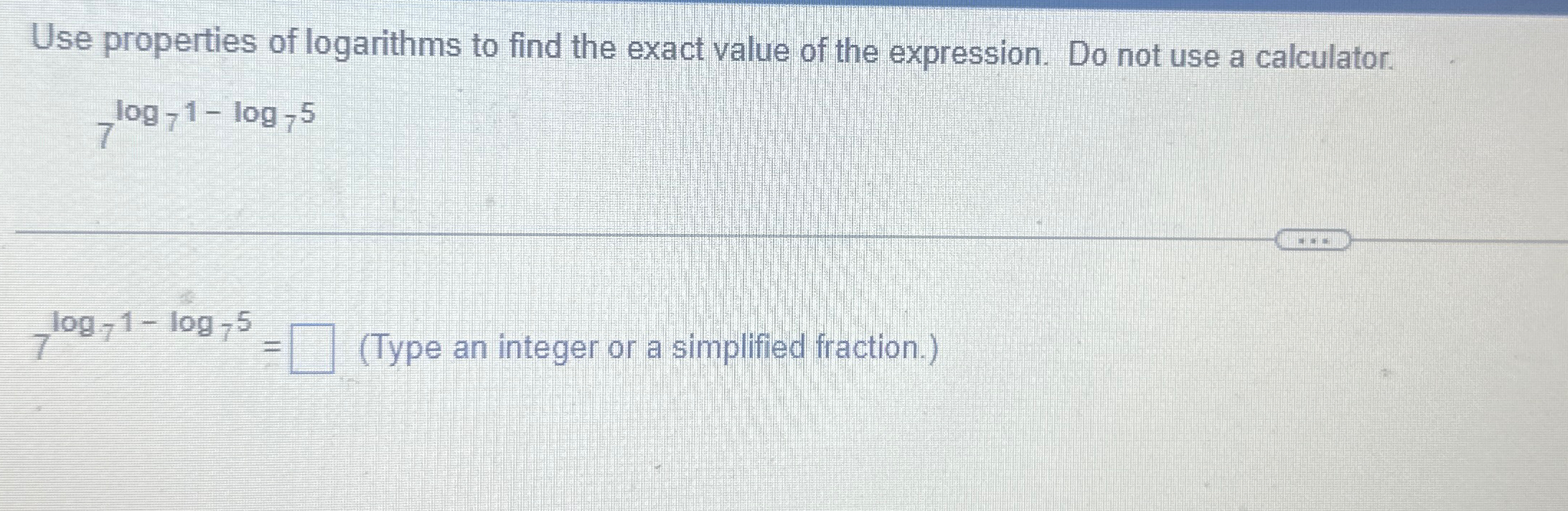 Solved Use properties of logarithms to find the exact value | Chegg.com