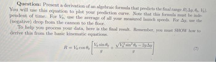 Solved Question: Present a derivation of an algebraic | Chegg.com