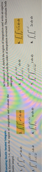 Solved Evaluating Double Iterated Integrals In Exercises | Chegg.com
