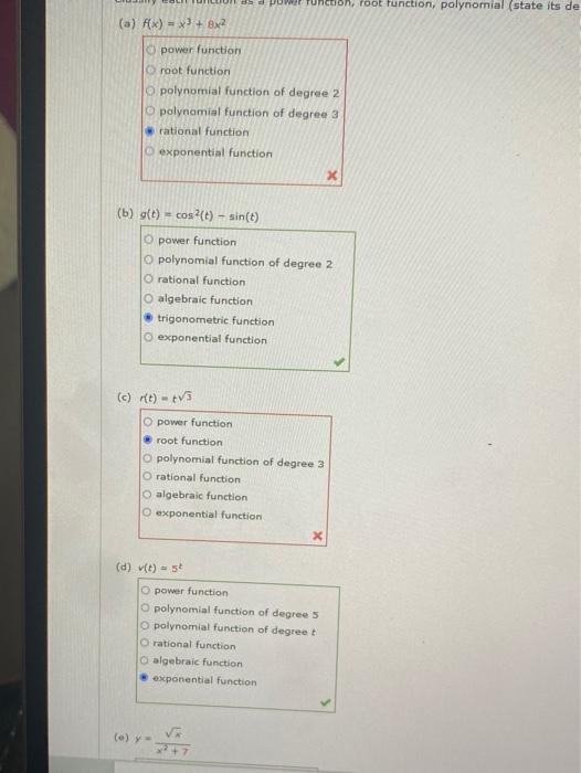 Solved - Power Function, root function, polynomial (state | Chegg.com