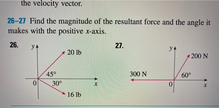 Solved the velocity vector. 26–27 Find the magnitude of the | Chegg.com
