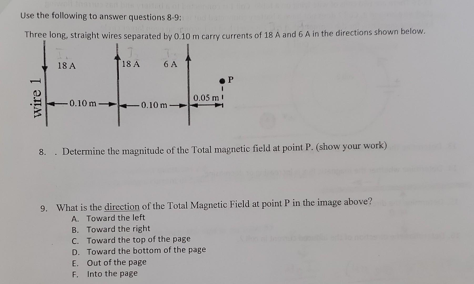 Solved Use the following to answer questions 8-9: Three | Chegg.com