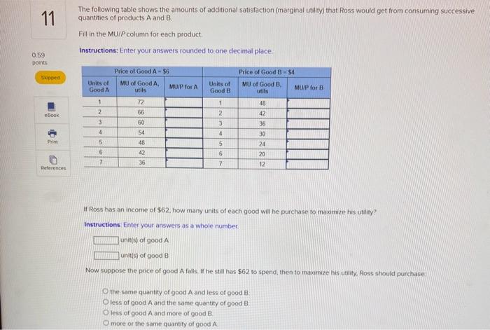 Solved The following table shows the amounts of additional | Chegg.com