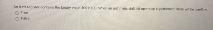 Solved An 8-bit register contains the binary value 10011100. | Chegg.com