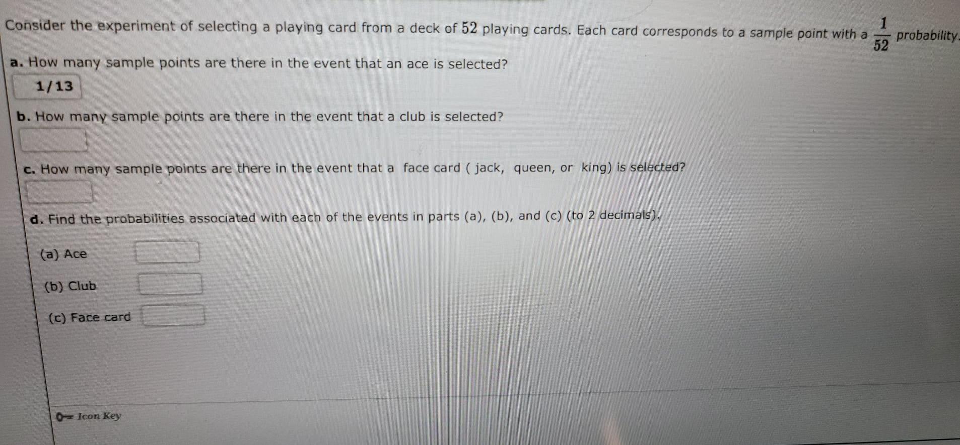 Solved Consider the experiment of selecting a playing card | Chegg.com