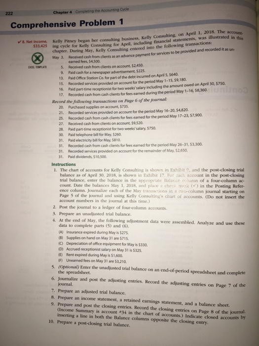 Solved 222 Chapter 4 Completing the Accounting Cycle | Chegg.com