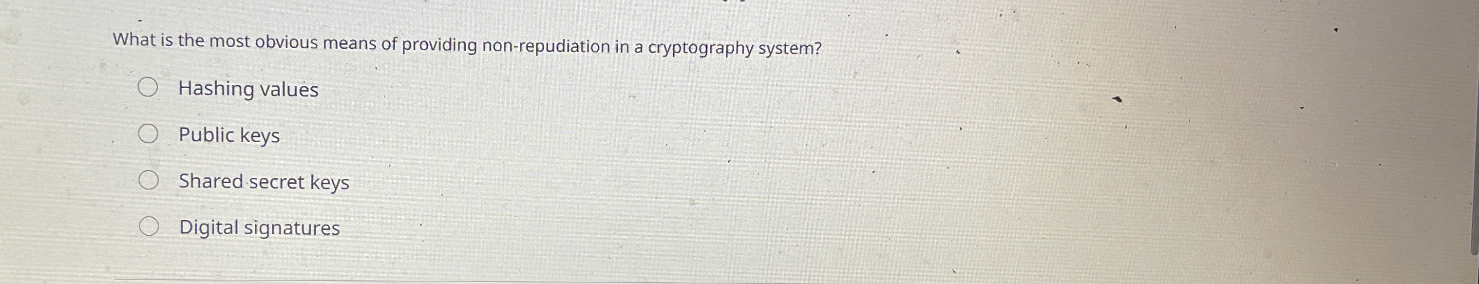 Solved What is the most obvious means of providing | Chegg.com