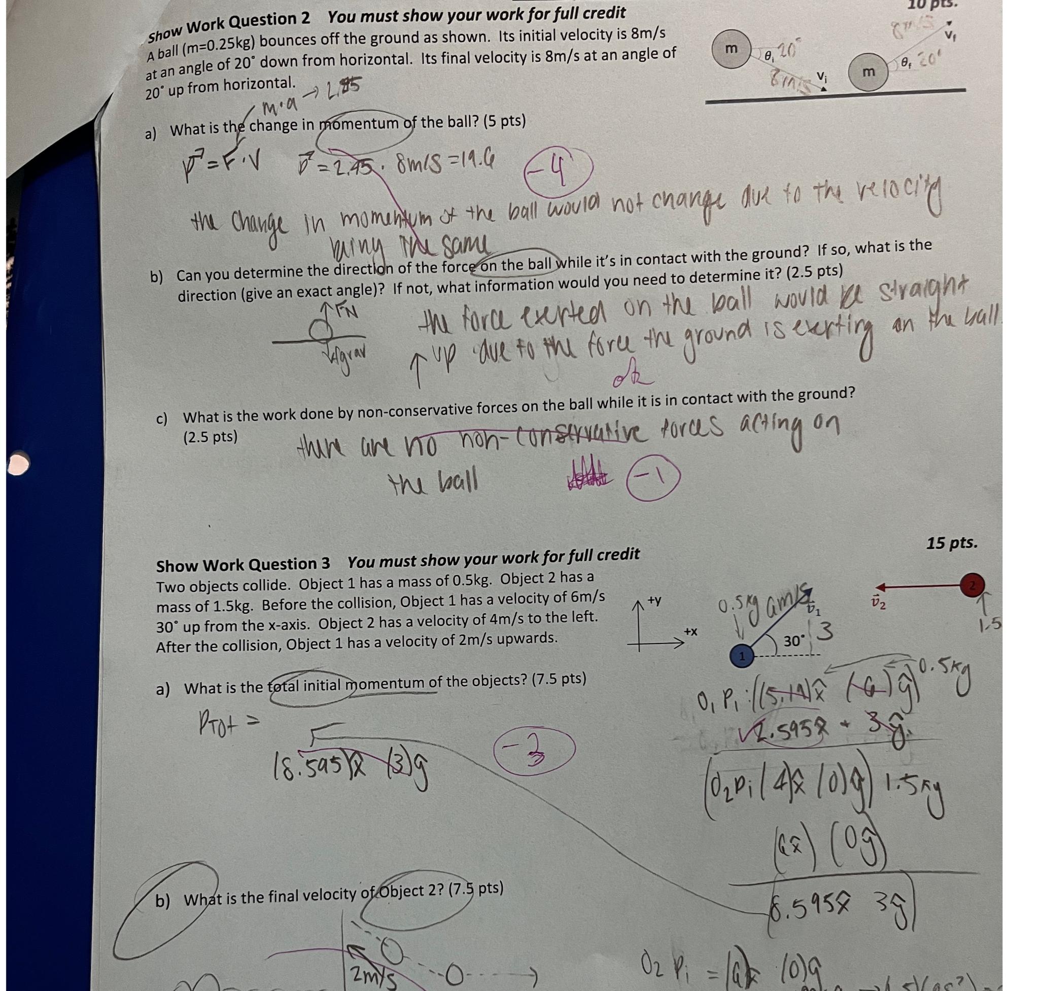 Solved Show Work Question 2 ﻿You must show your work for | Chegg.com
