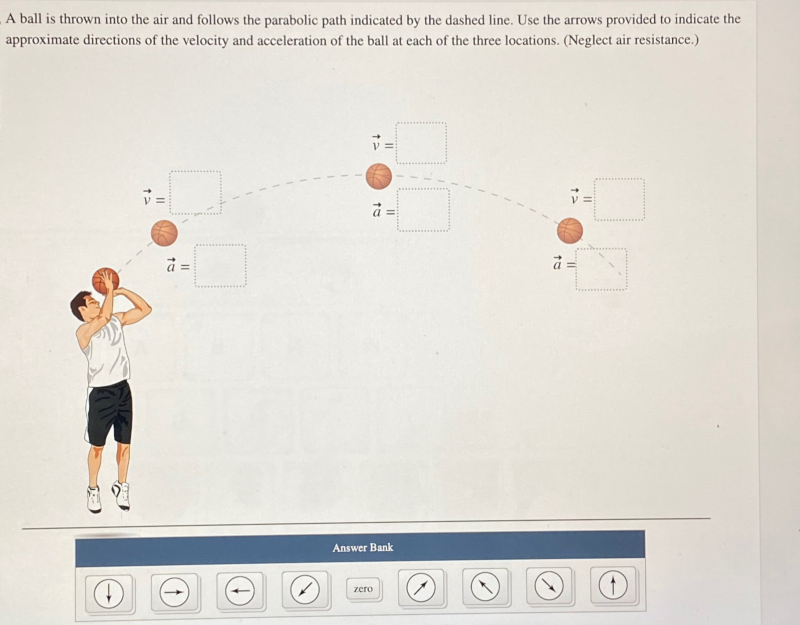 Solved A ball is thrown into the air and follows the | Chegg.com