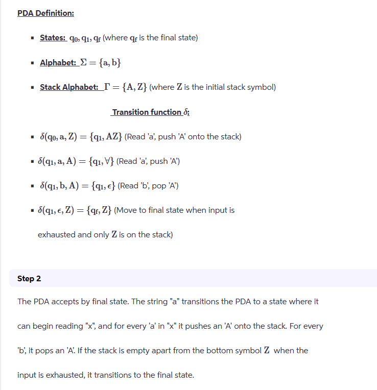 Solved Please draw the transition diagrams PDA | Chegg.com