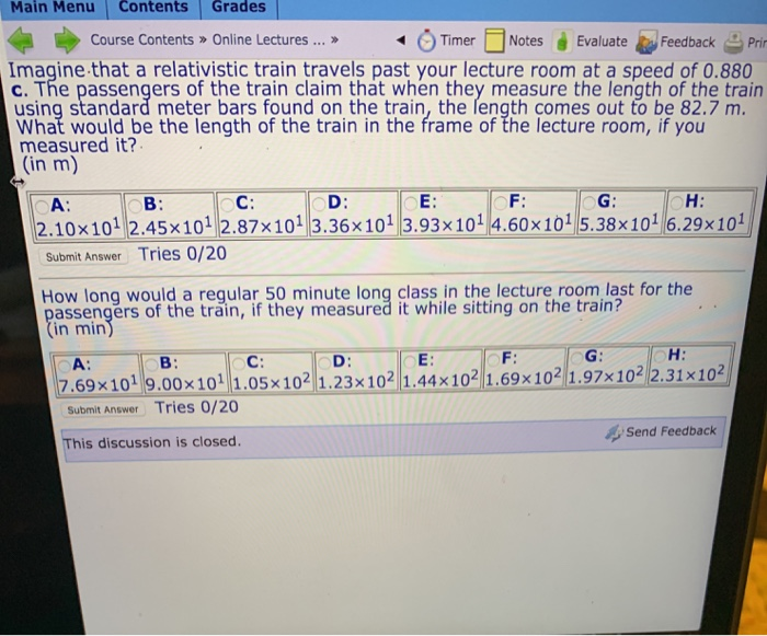 Solved Main Menu Contents Grades Course Contents >> Online | Chegg.com