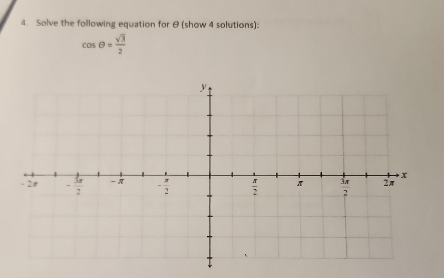 Solved 4. Solve the following equation for θ (show 4 | Chegg.com