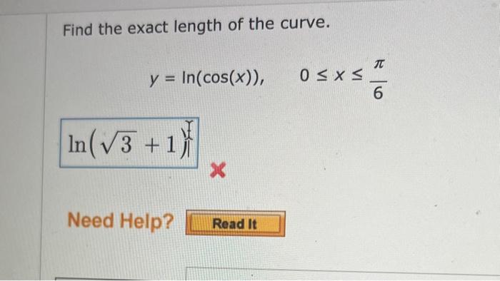 Solved Find the exact length of the curve. | Chegg.com