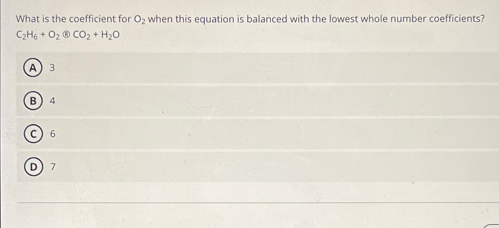 Solved What is the coefficient for O2 ﻿when this equation is | Chegg.com