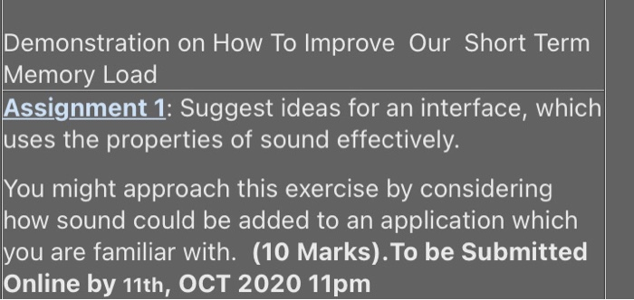 Solved Demonstration on How To Improve Our Short Term Memory | Chegg.com