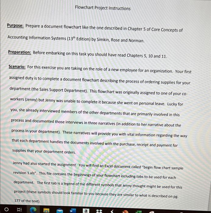 Solved Flowchart Project Instructions Purpose: Prepare a | Chegg.com