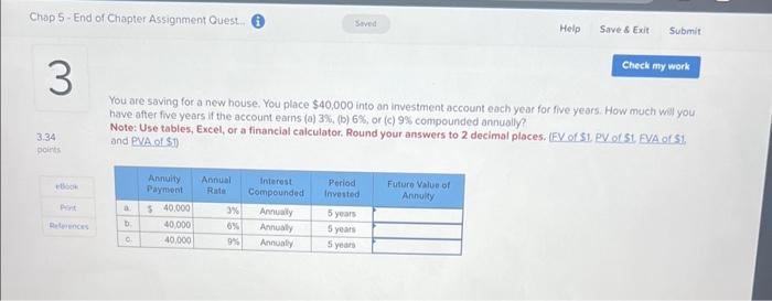 Solved You are saving for a new house. You place $40,000 | Chegg.com