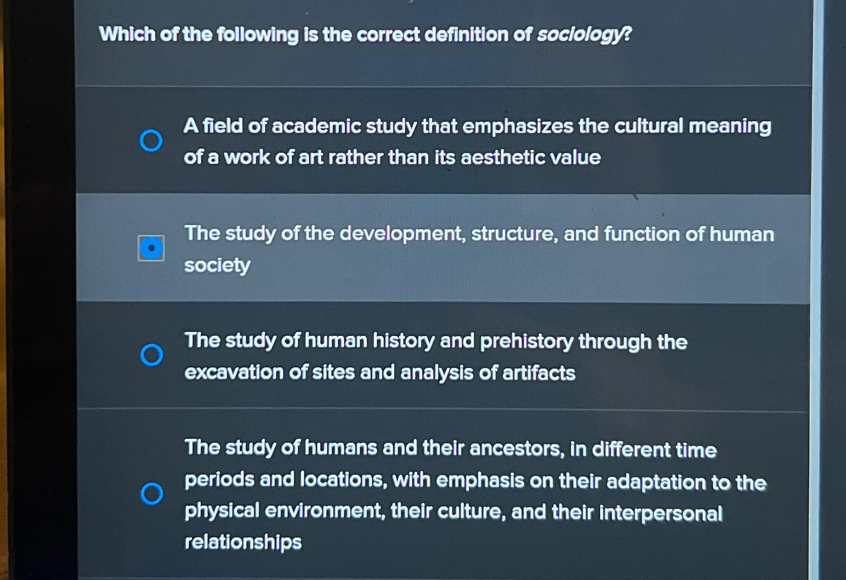 Solved Which of the following is the correct definition of | Chegg.com