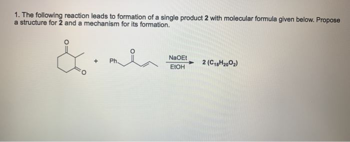 Solved 1. The following reaction leads to formation of a | Chegg.com Solved 1. The following reaction leads to formation of a | Chegg.com