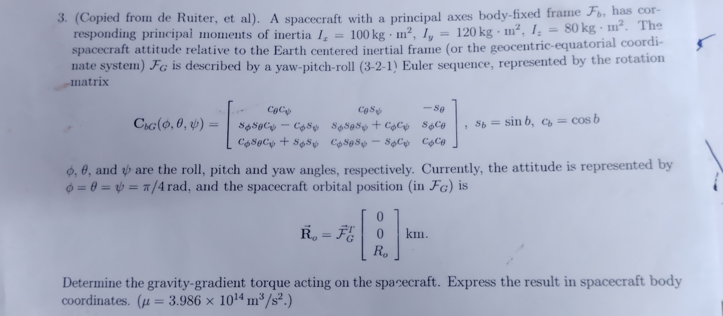 Solved (Copied from de Ruiter, et al). ﻿A spacecraft with a | Chegg.com