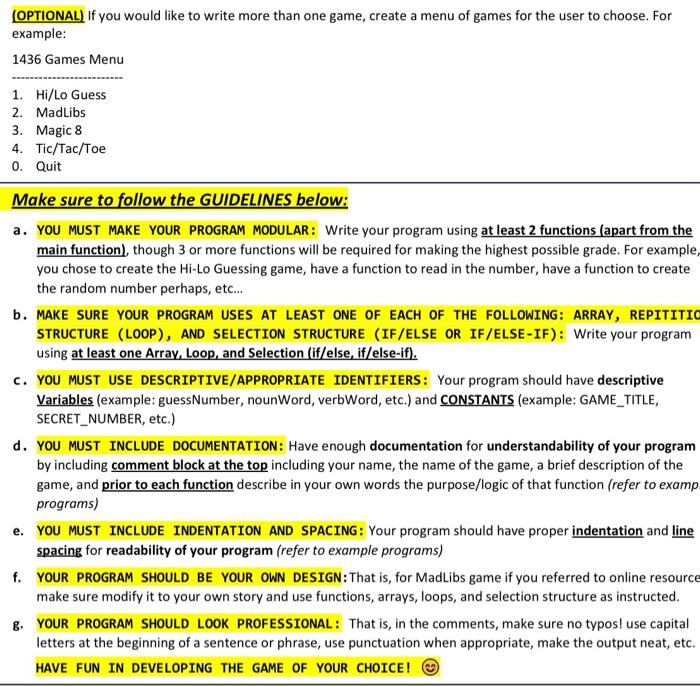 1. Using Visual Studio -OR-XCode, create a new empty | Chegg.com