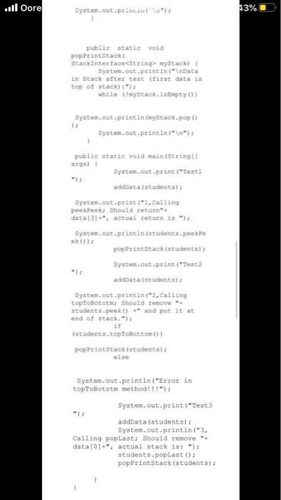 A) Modify StackInterface so it would have the | Chegg.com