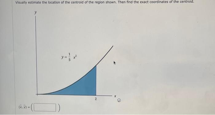 Solved Visually estimate the location of the centroid of the | Chegg.com