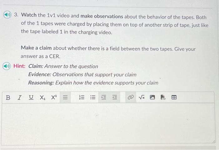 3. Watch the 1v1 video and make observations about | Chegg.com