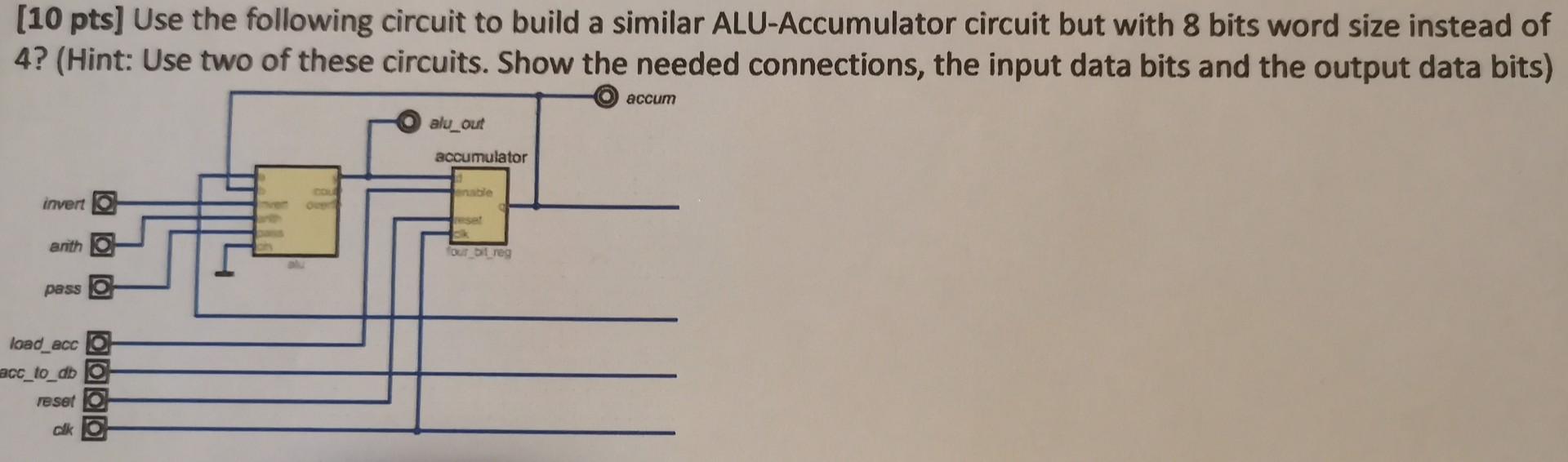 Solved (10 pts) Use the following circuit to build a similar | Chegg.com