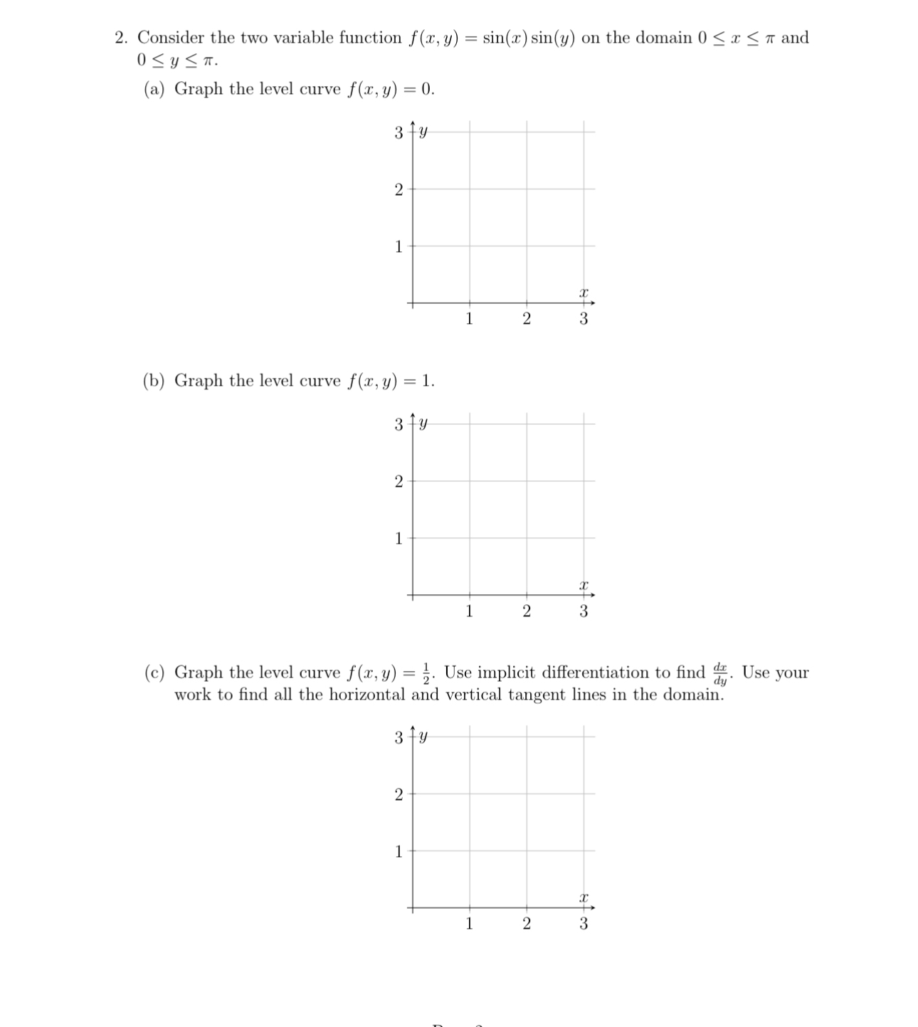 Solved f(x,y)=sin(x)sin(y) ccan you please plot the graphs, | Chegg.com