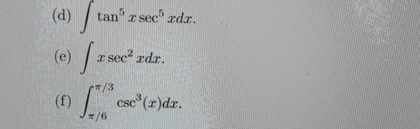Solved Trigonometric integrals calc 2 question. I was | Chegg.com