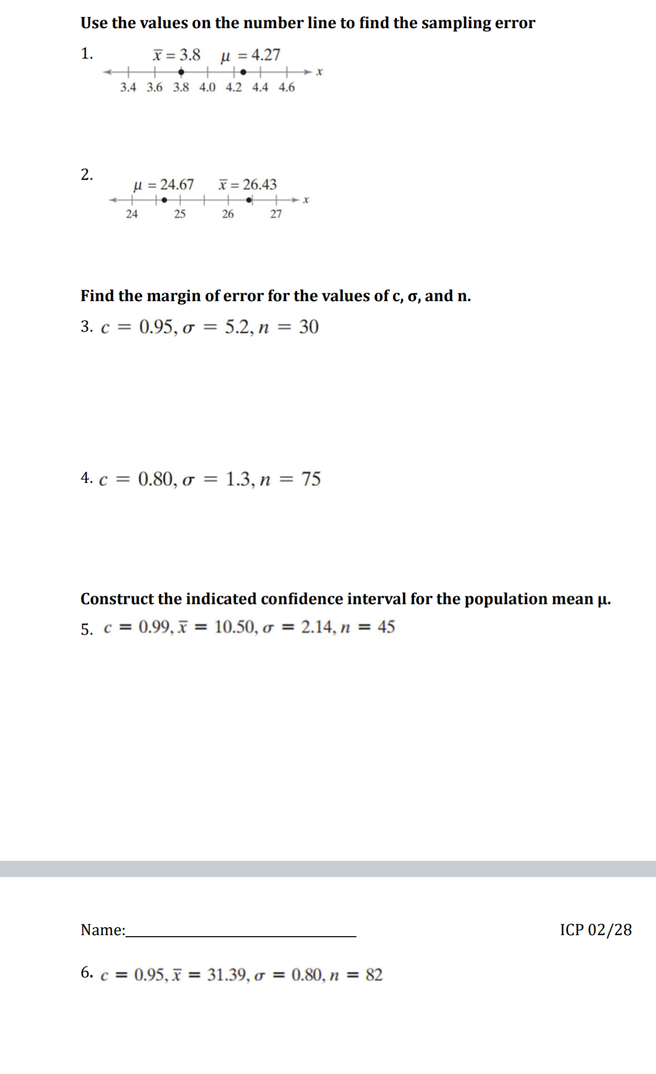 Solved Use the values on the number line to find the | Chegg.com