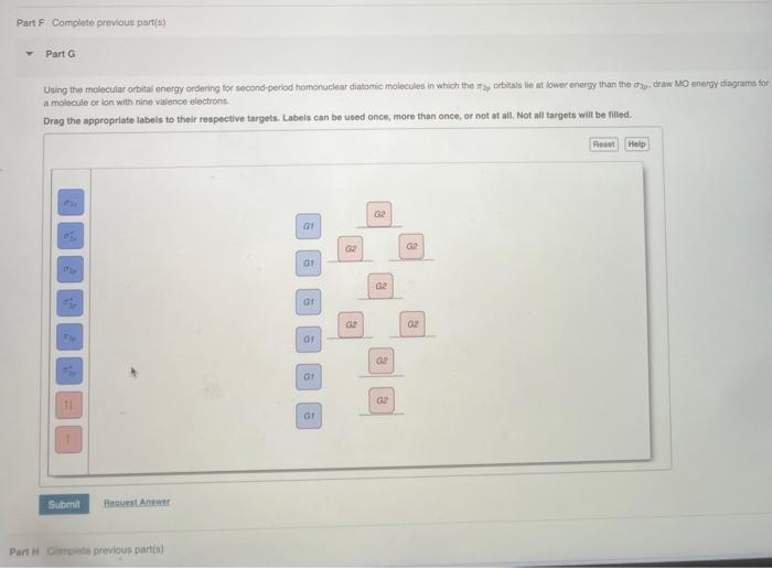 Solved it molecile or ion with four valence electrons. Drag | Chegg.com