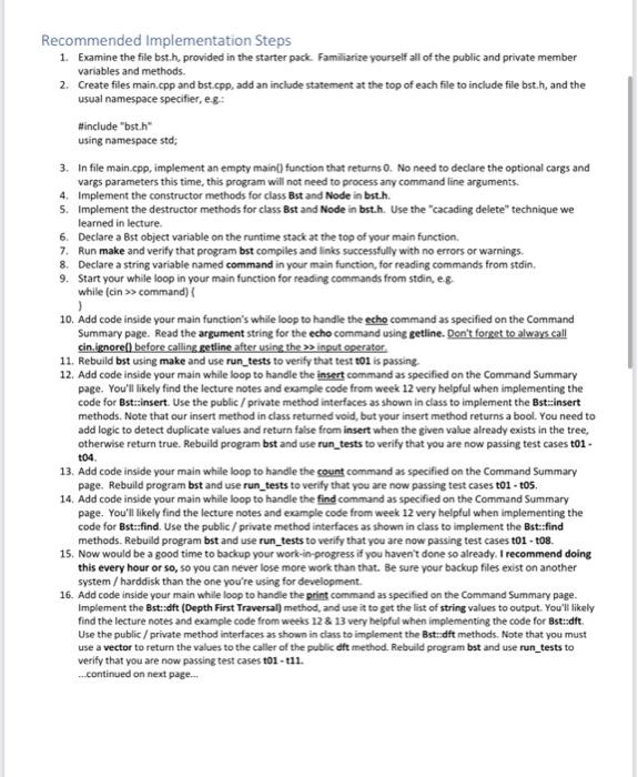 Solved Command Summary Table - String arguments may contain | Chegg.com