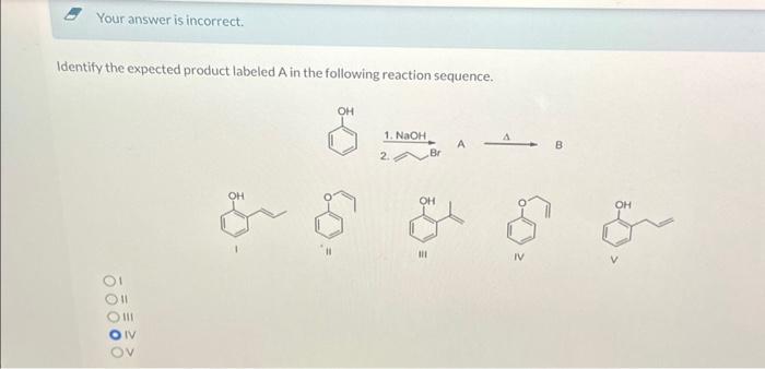 Solved Your answer is incorrect. Identify the expected | Chegg.com