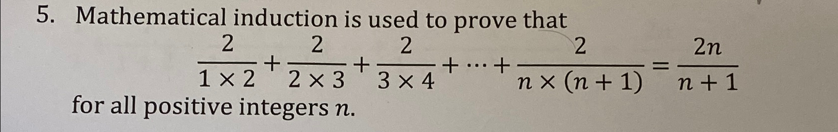 Solved Mathematical induction is used to prove | Chegg.com