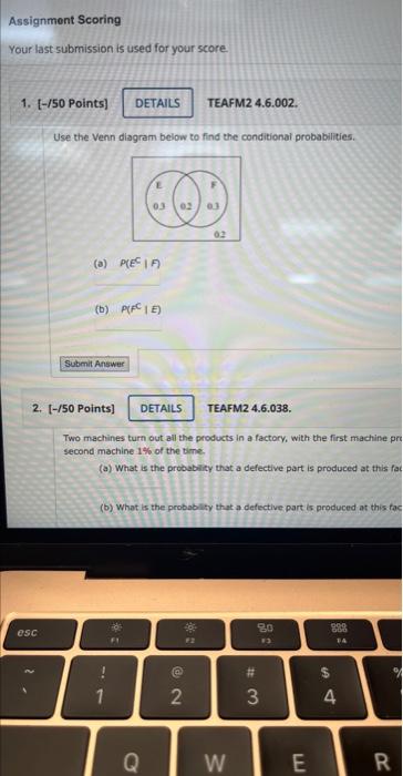 Solved Use the Venn diagram below to find the conditional | Chegg.com
