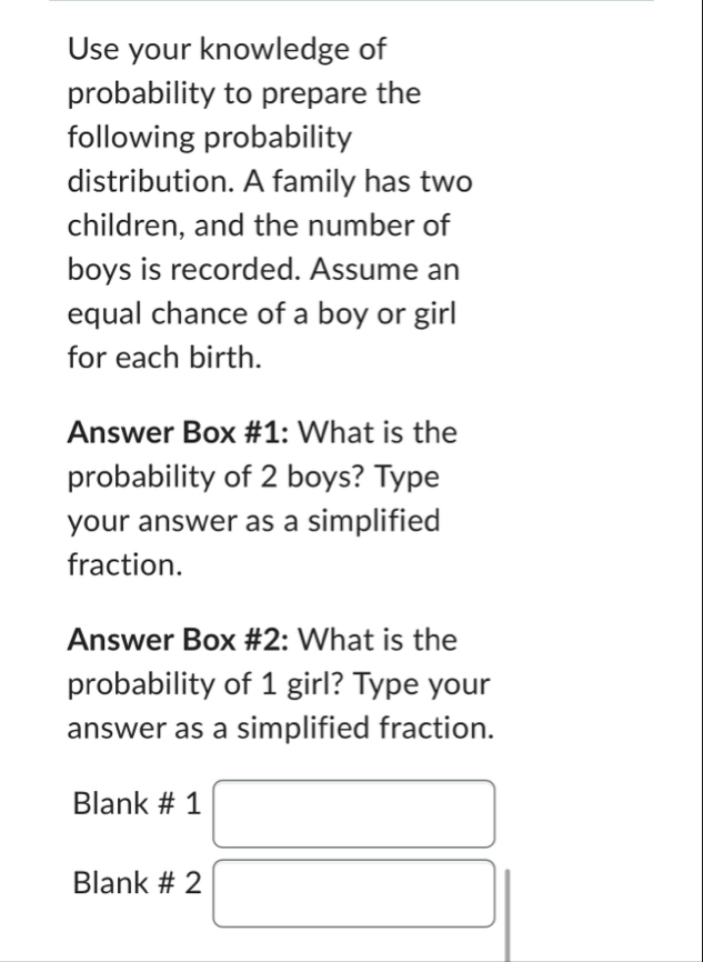 Solved Use your knowledge of probability to prepare the | Chegg.com