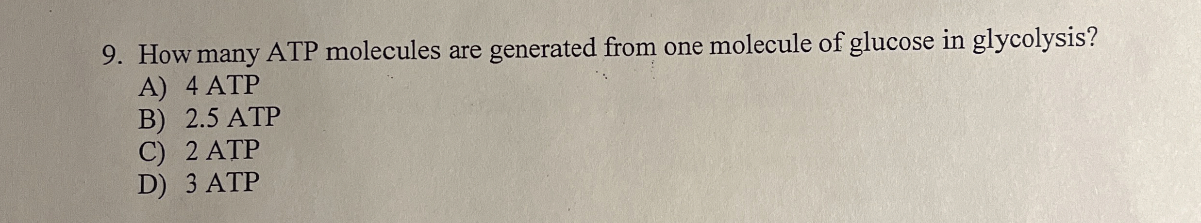 Solved How many ATP molecules are generated from one | Chegg.com