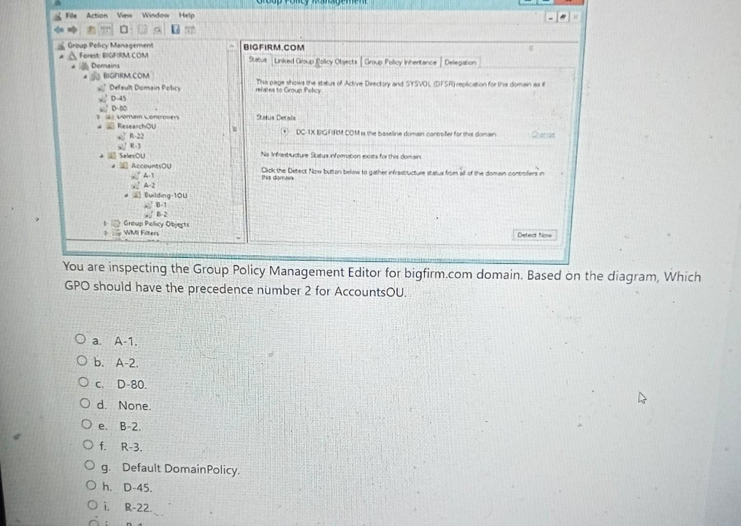 Solved GPO should have the precedence number 2 for | Chegg.com
