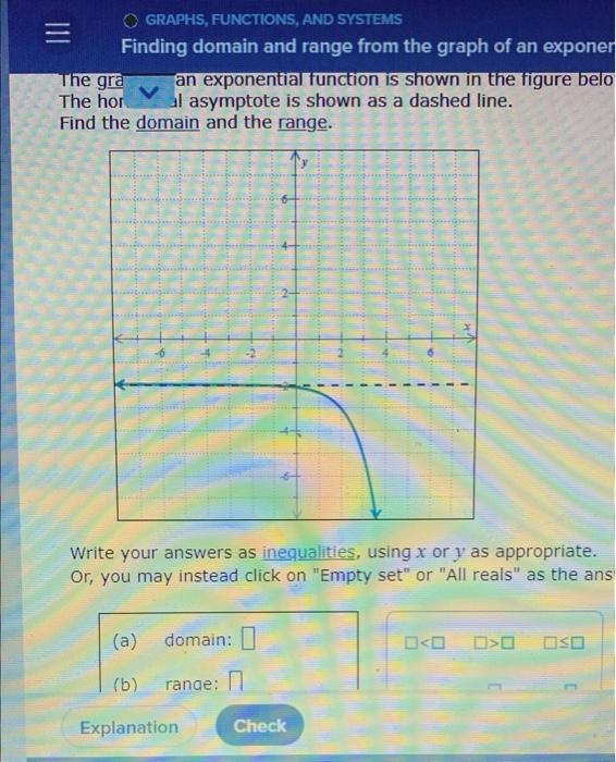 Solved The gra an exponential function is shown in the | Chegg.com