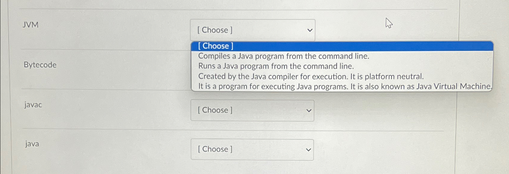 Solved Jvm[ ﻿choose ][choose]bytecodecompiles A Java Program