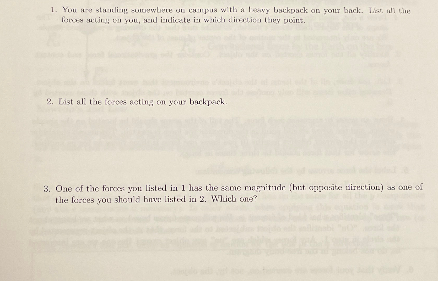 Solved You are standing somewhere on campus with a heavy | Chegg.com