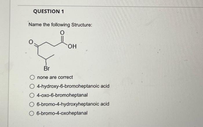 Solved Name the following Structure: none are correct | Chegg.com